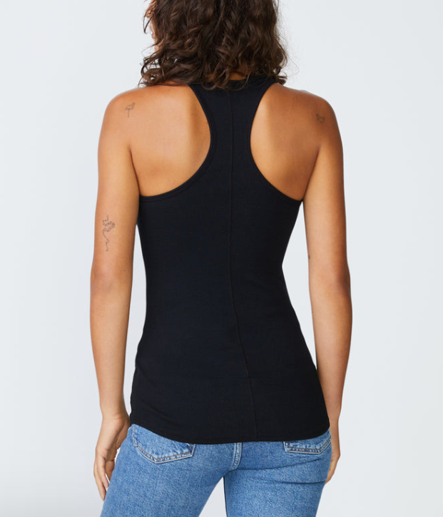 Stateside 2x1 Rib Racerback Tank - Black | Garmentory