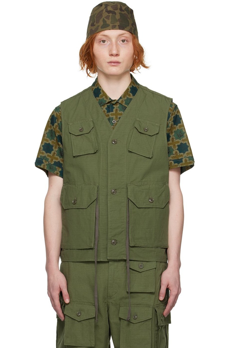 Engineered Garments C-1 Vest - Olive | Garmentory
