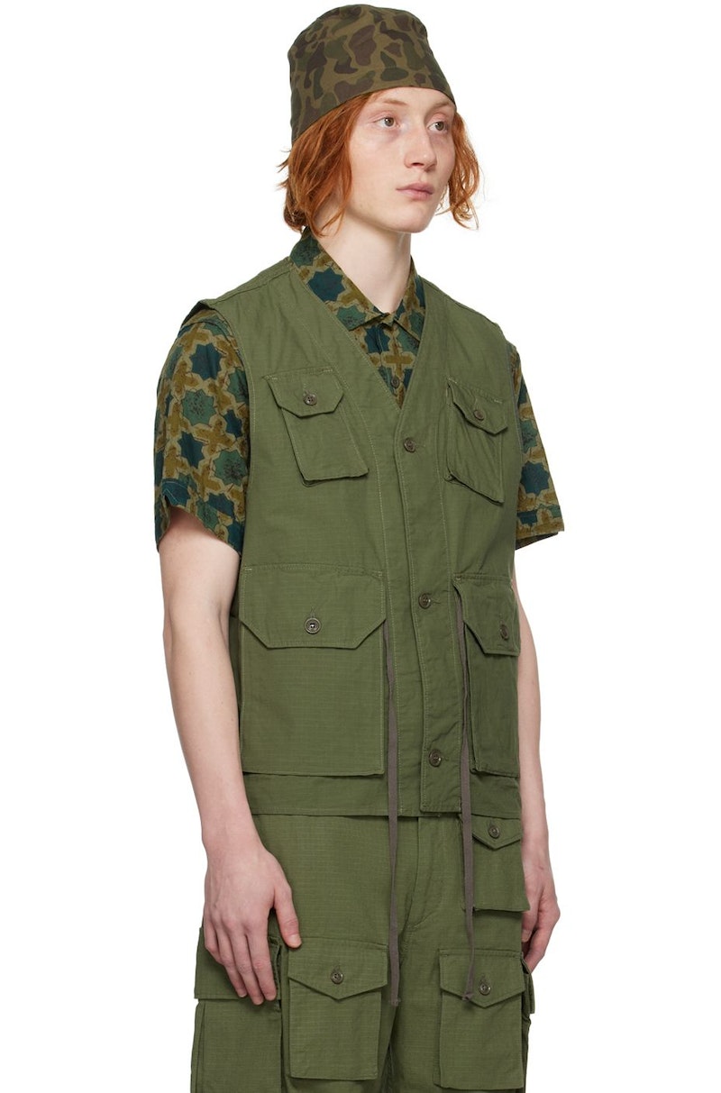 Engineered Garments C-1 Vest - Olive | Garmentory