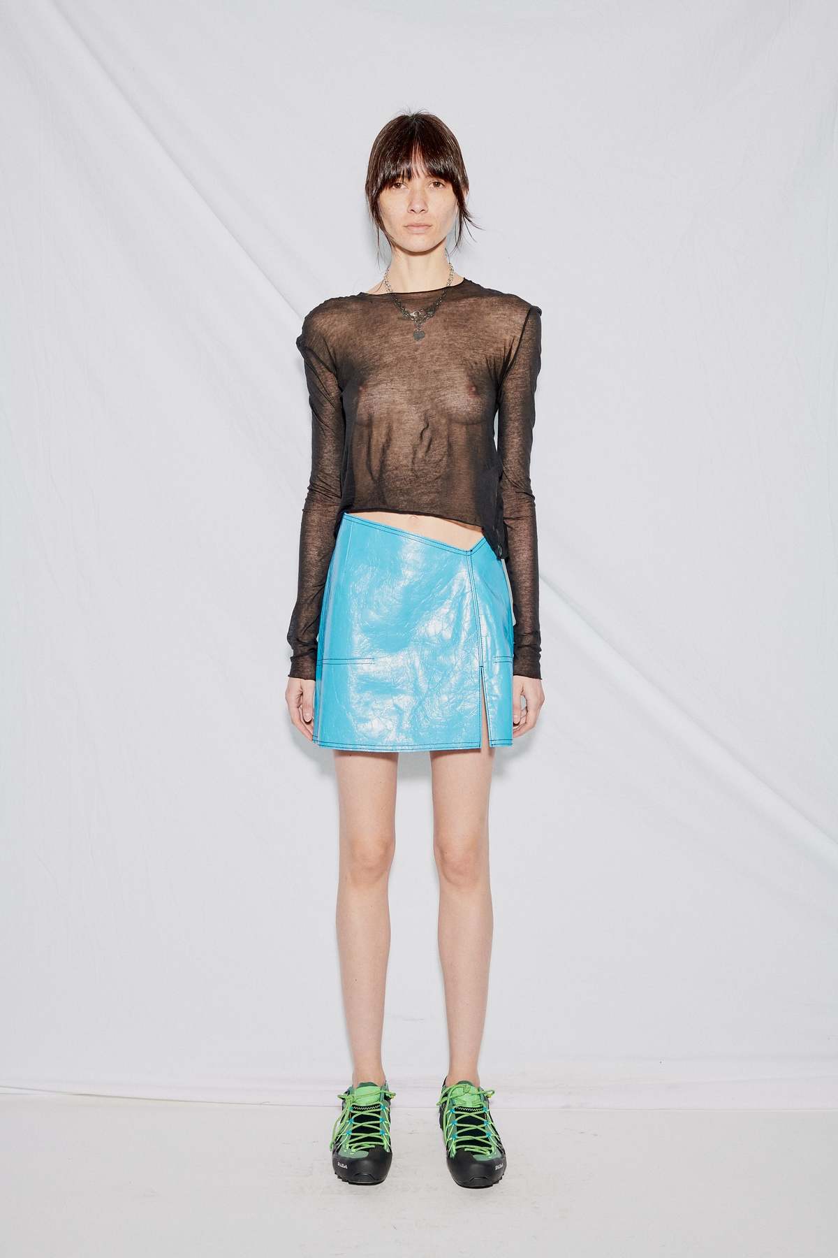 Gabriela Coll Garments Jersey Sheer Long Sleeve - Black | Garmentory