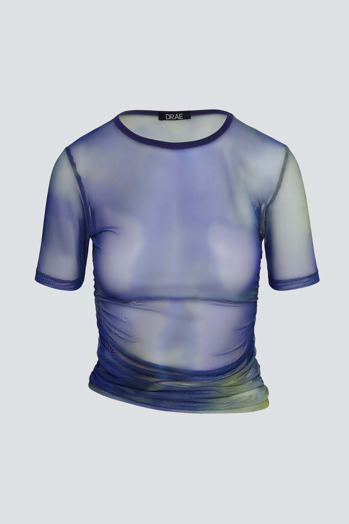 DRAE Mesh Shirt - Blue Glitch Print | Garmentory