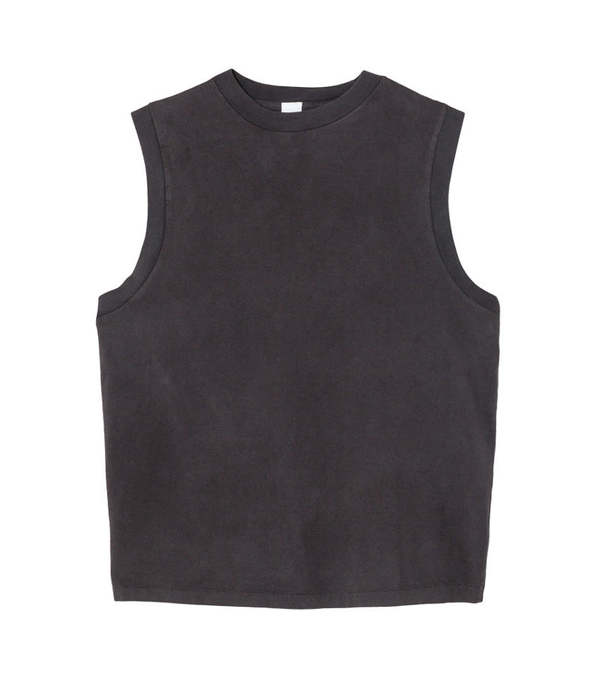 RE/DONE Oversized Muscle Tank - Washed Black | Garmentory