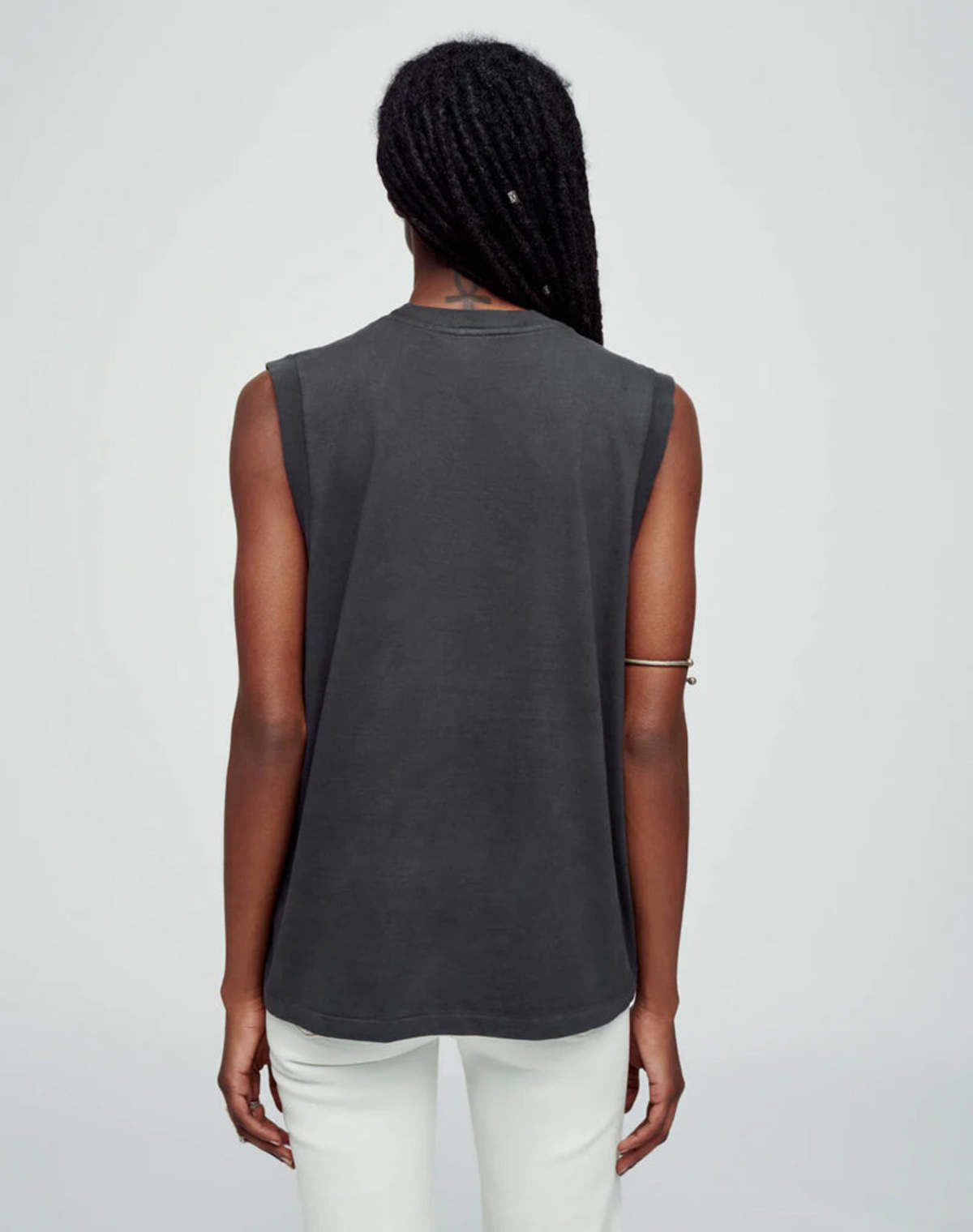 RE/DONE Oversized Muscle Tank - Washed Black | Garmentory