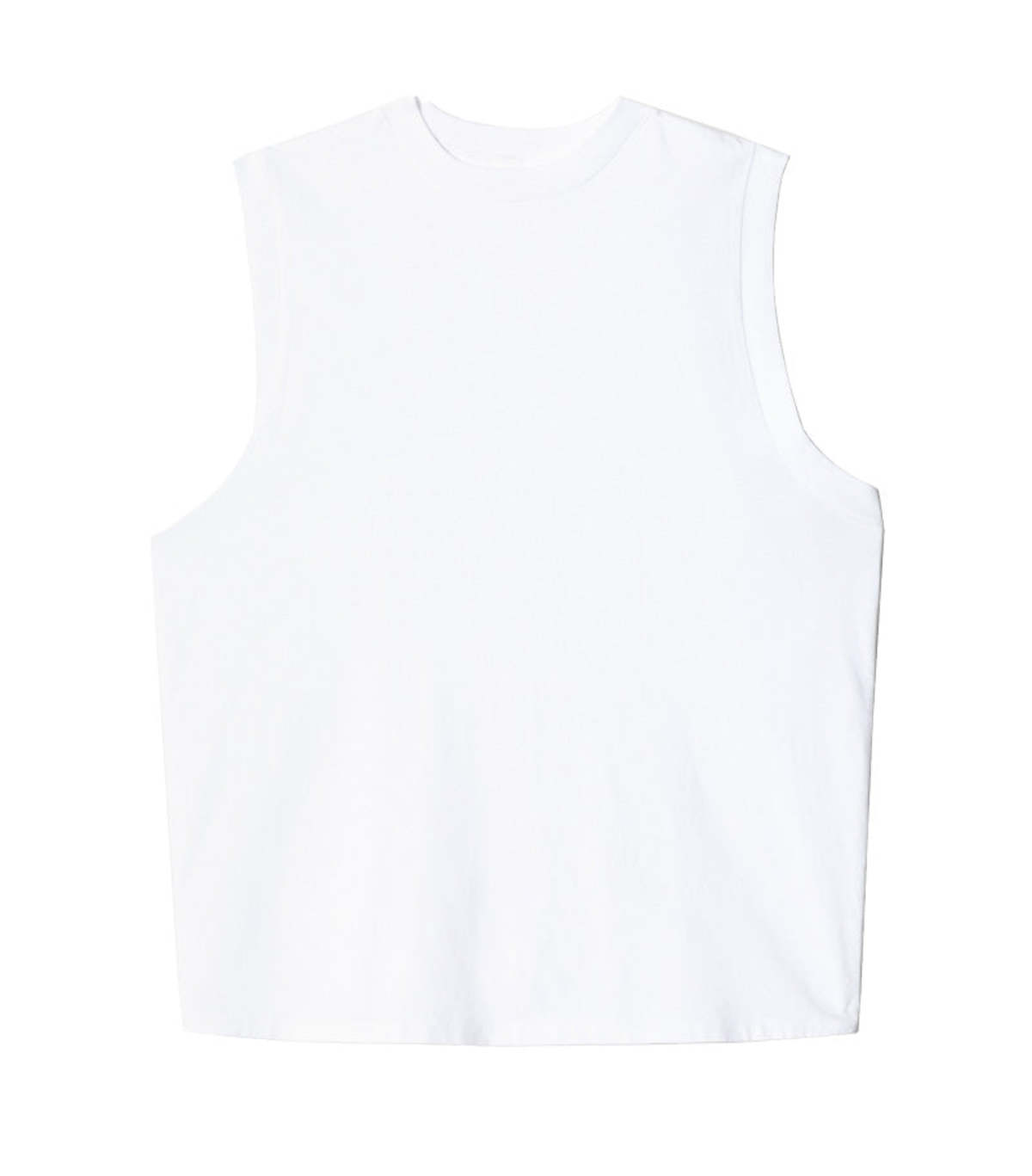 Oversized White Muscle Tank | Garmentory
