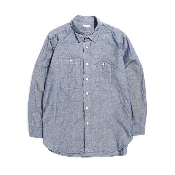 Engineered Garments Cotton Chambray Work Shirt - Light Blue | Garmentory