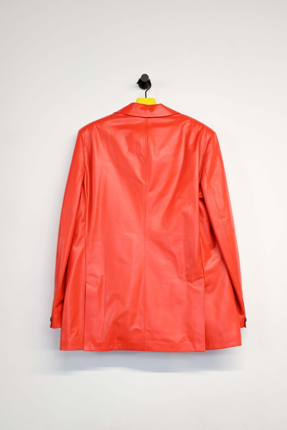 Marni Ultralight Naplak Leather Single Breasted Blazer - Red | Garmentory