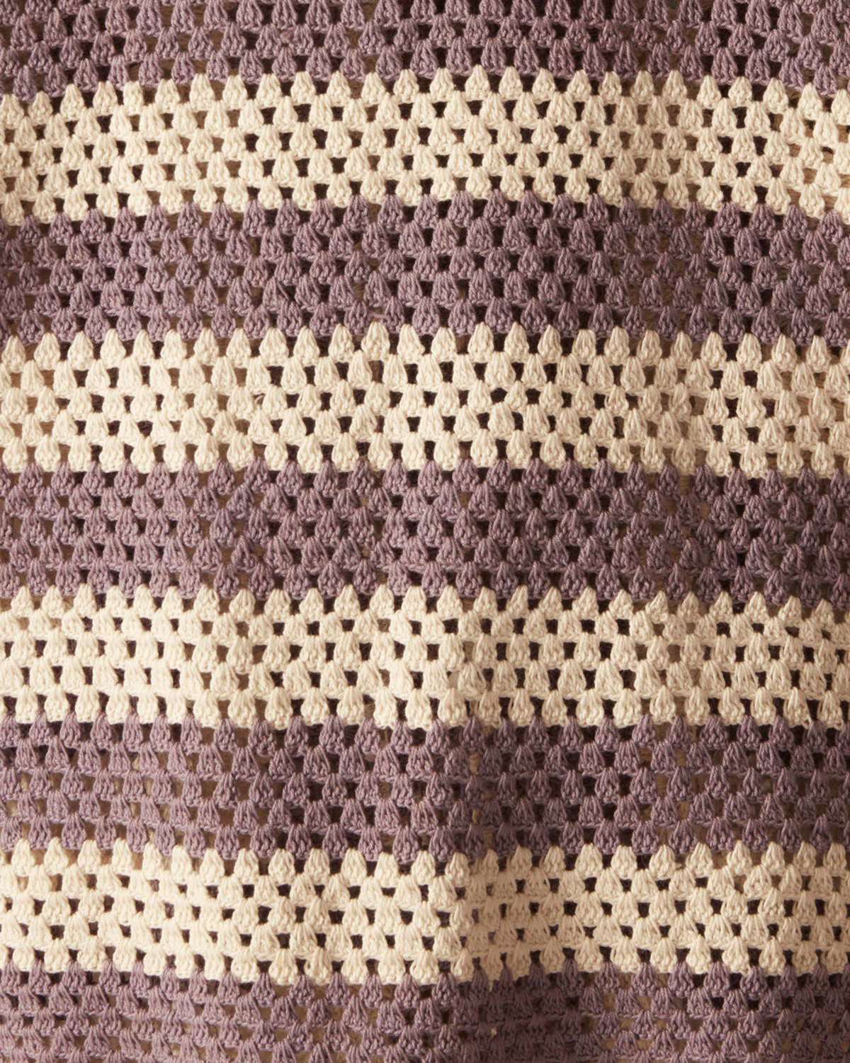 Bode Flagship Crochet Shirt - Lavender/Cream | Garmentory