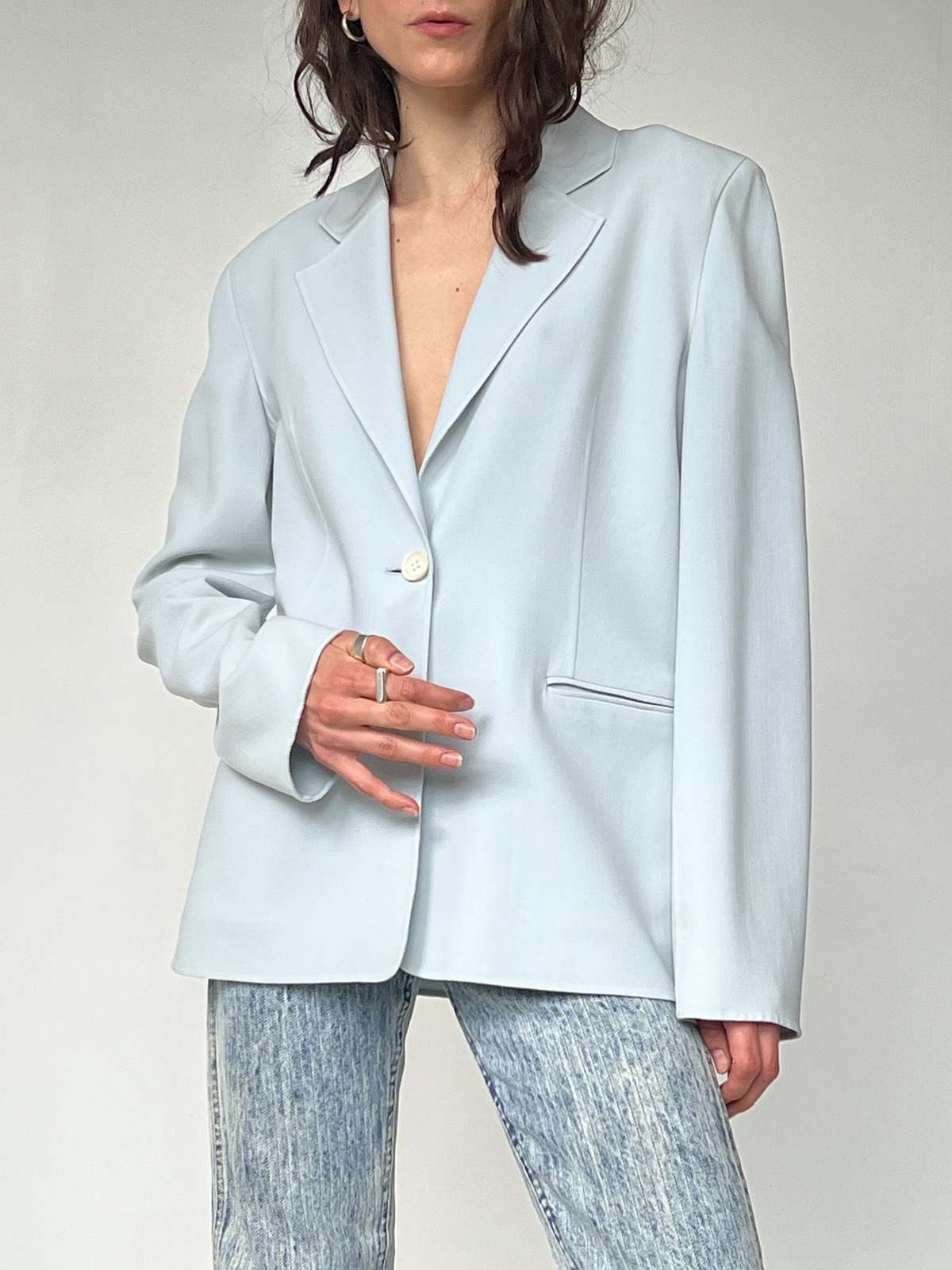 Vintage Celine Blazer - Baby Blue | Garmentory