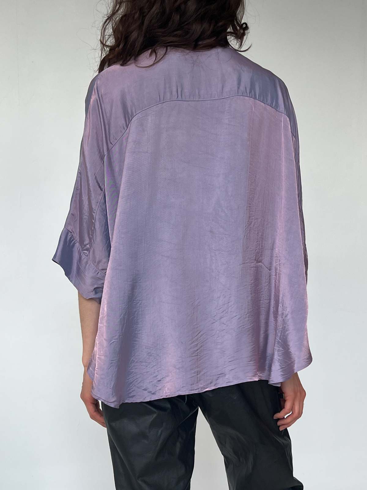 Vintage Iridescent Crossover Blouse | Garmentory