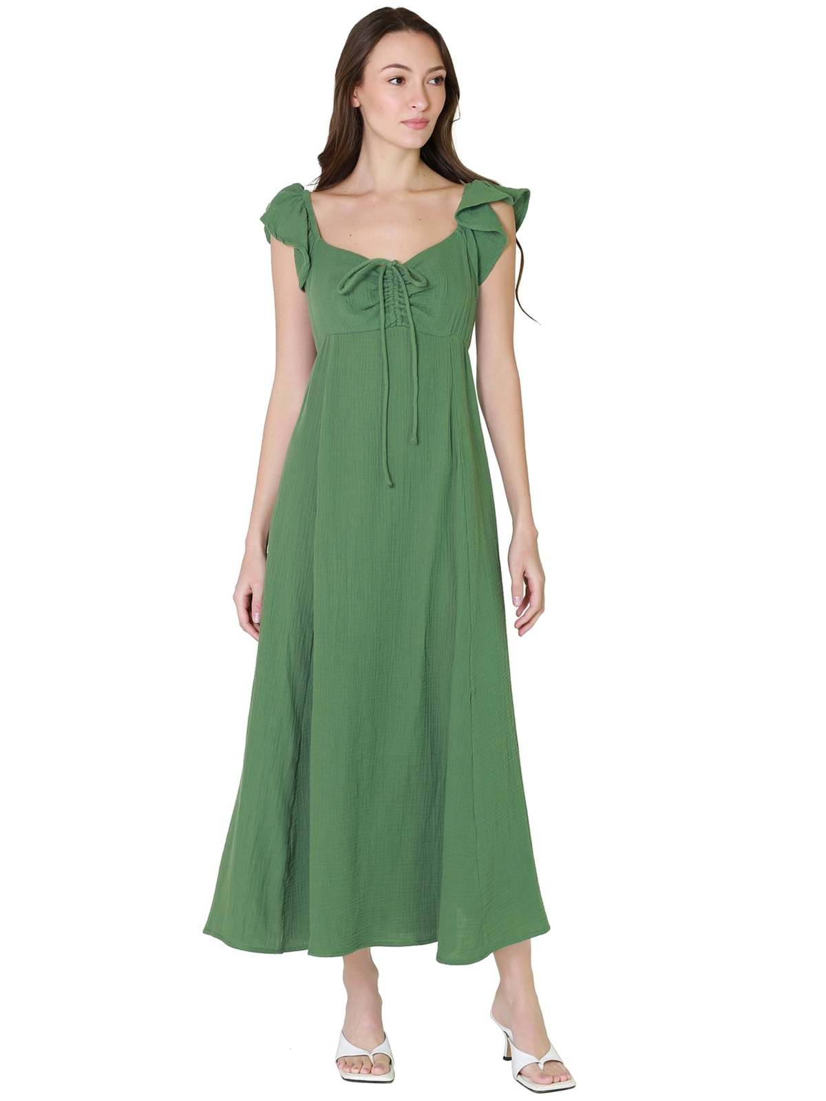 Blue Velvet Carter Dress - Olive | Garmentory