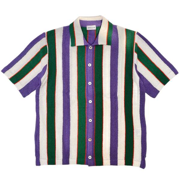 GALLIA Holla Short Sleeve Polo Shirt - Stripe | Garmentory