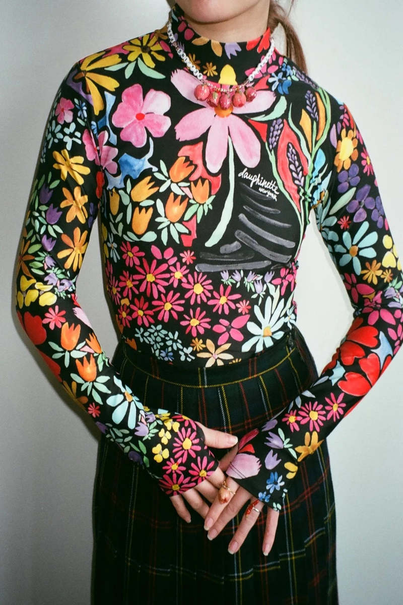 Dauphinette Sophia Turtleneck - Wonderland Flora | Garmentory