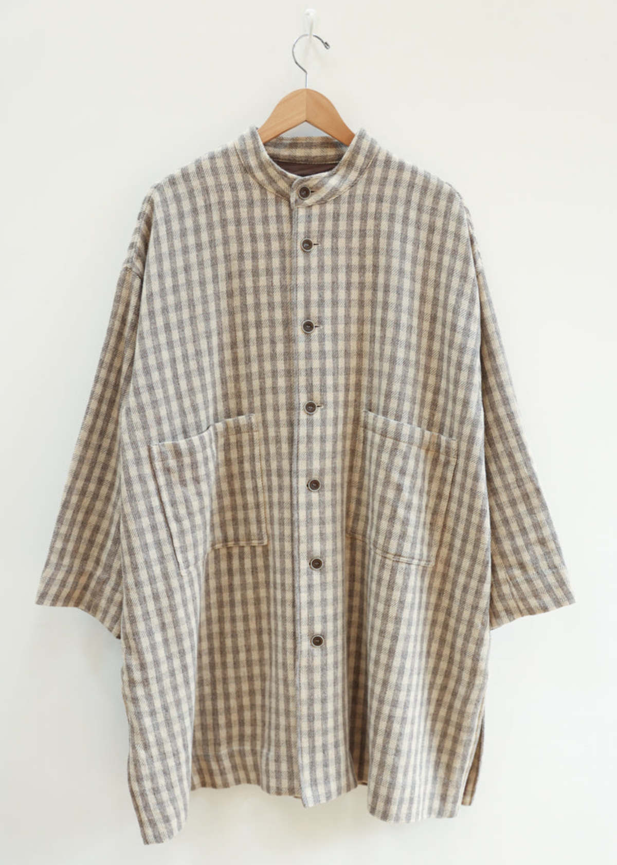 Ichi Antiquites Orihimedaki Gingham Check Jacket - Beige | Garmentory