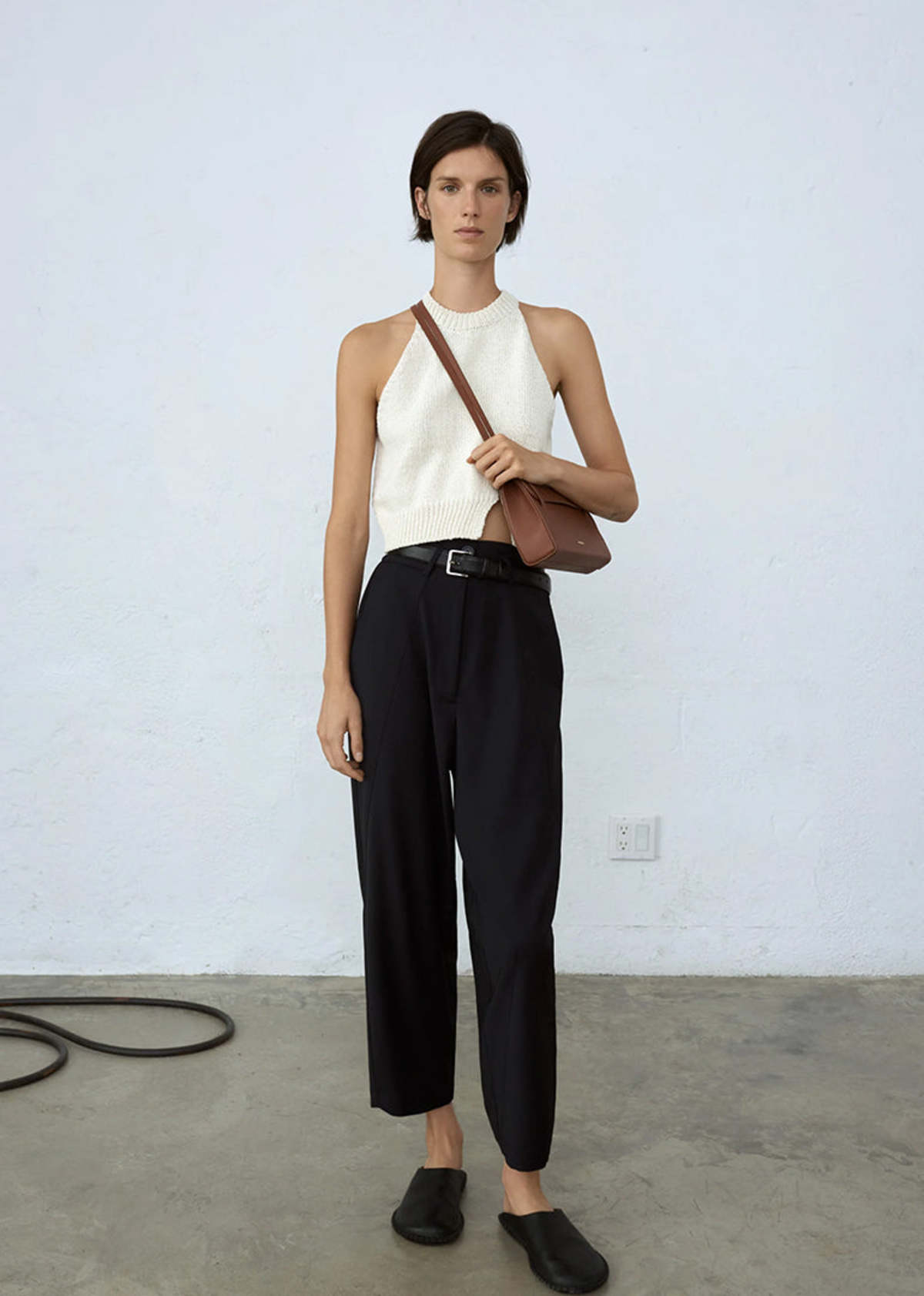 Cordera Cotton Halter Opening Top - Natural | Garmentory