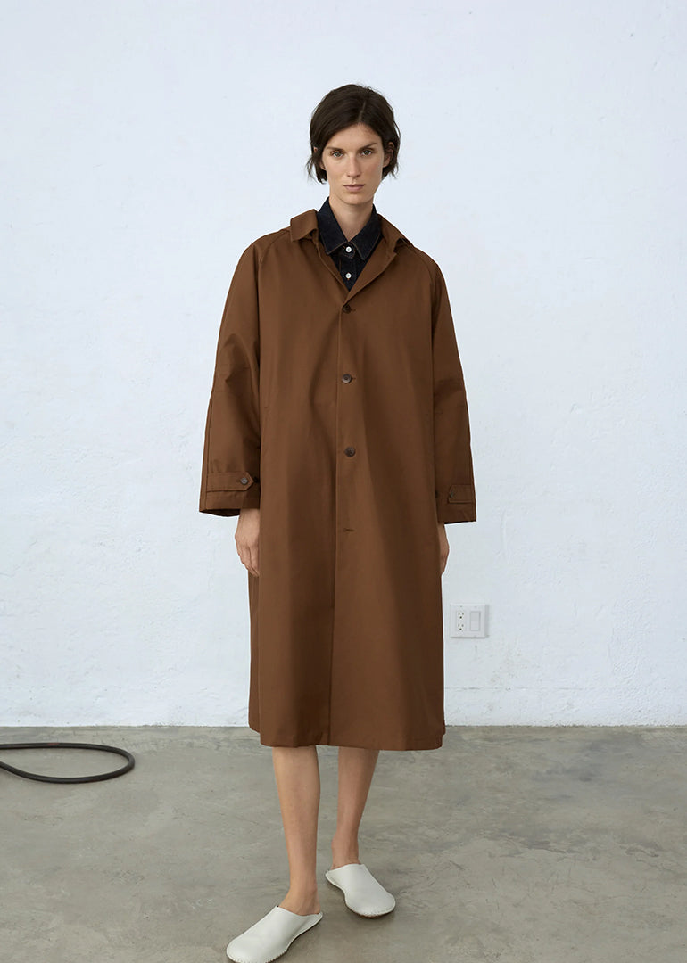 Cordera Hooded Trench - Brown | Garmentory