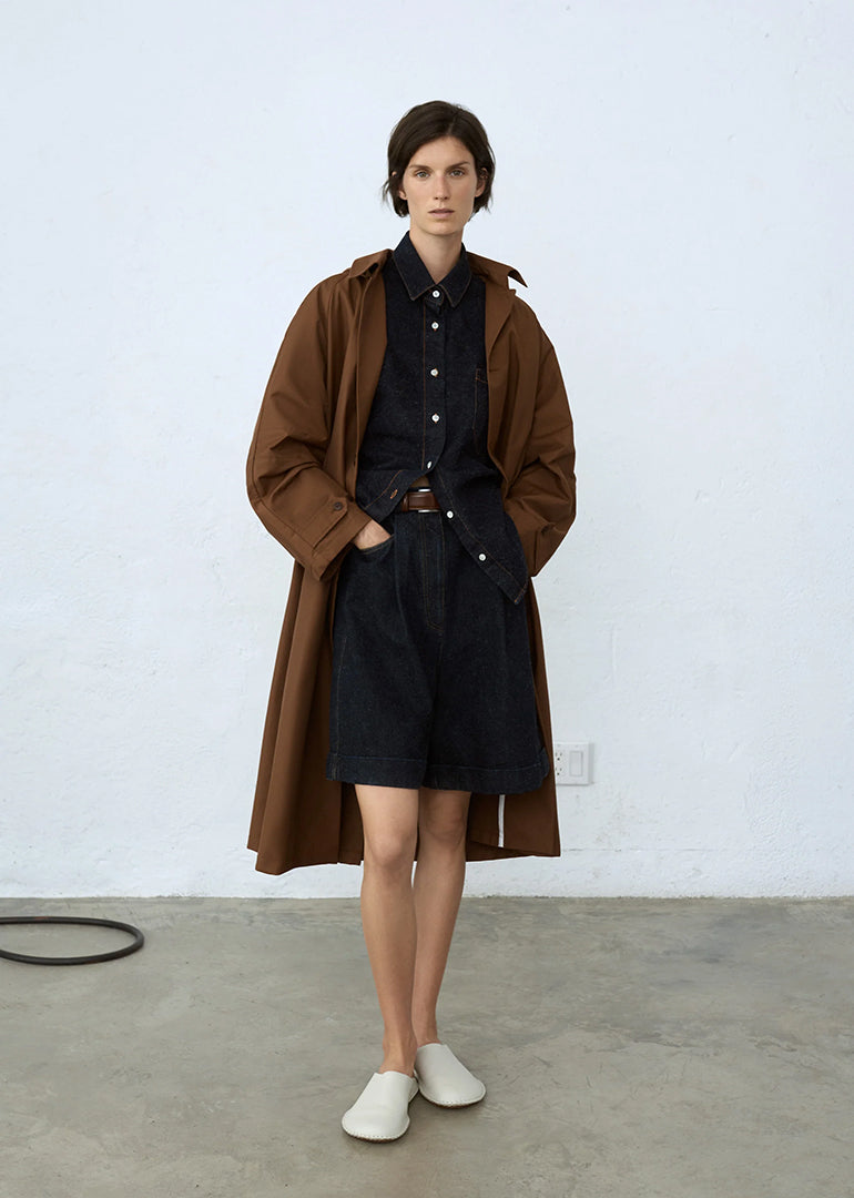 Cordera Hooded Trench - Brown | Garmentory