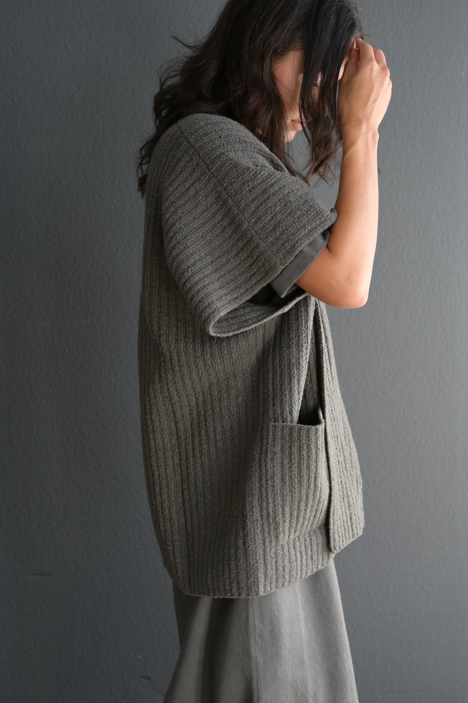 Lauren Manoogian Rib Dolman Cardigan - Lava | Garmentory