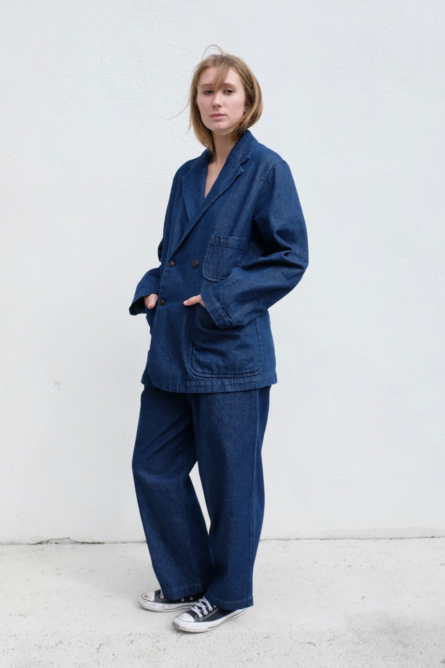 Girls of Dust Blazer - Denim Blue | Garmentory