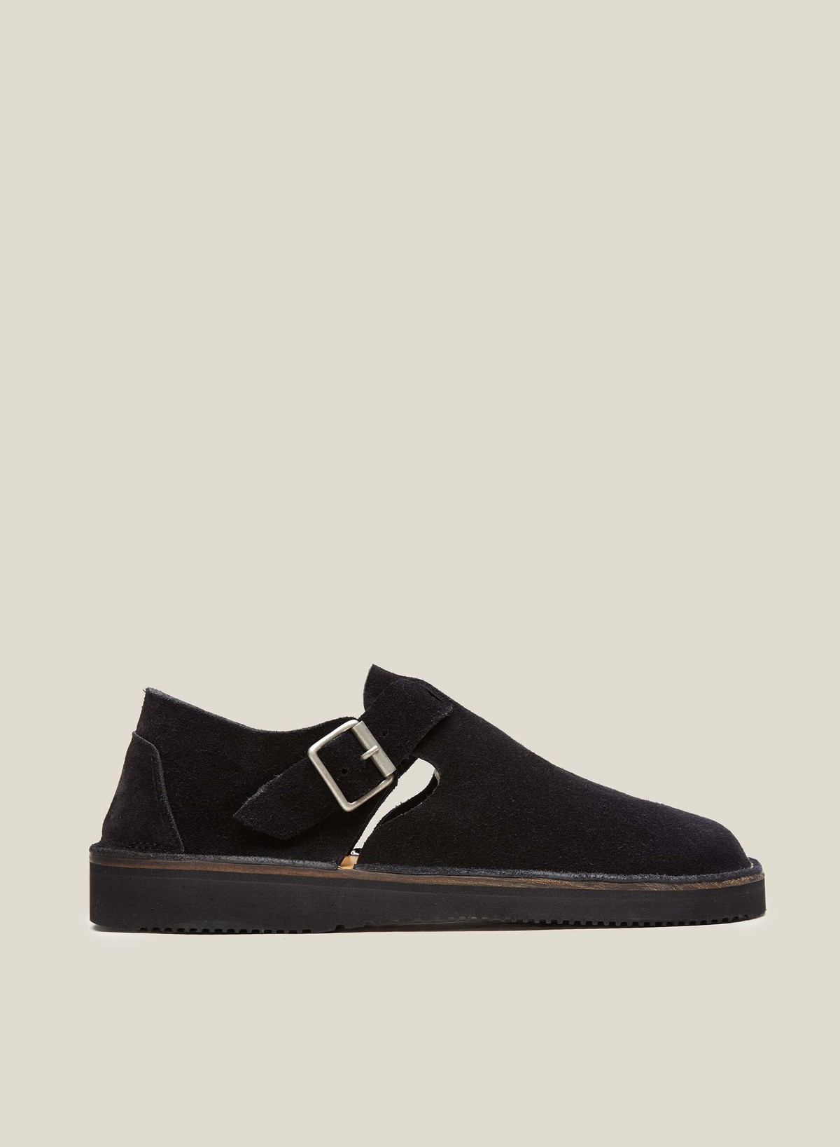 Fracap x YMC Men's Suede Sandals Black | Garmentory