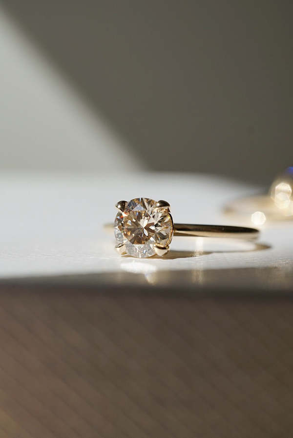 *new* Only One Ring - 1.05ct Champagne Round Brilliant Diamond *ready ...