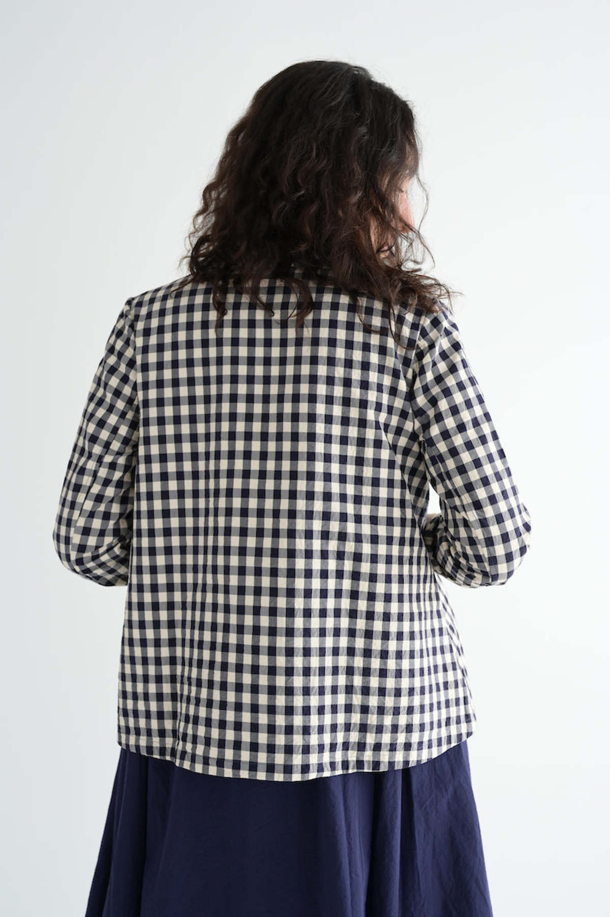 Casey Casey Heidi Jacket - Navy/Ivory Check | Garmentory