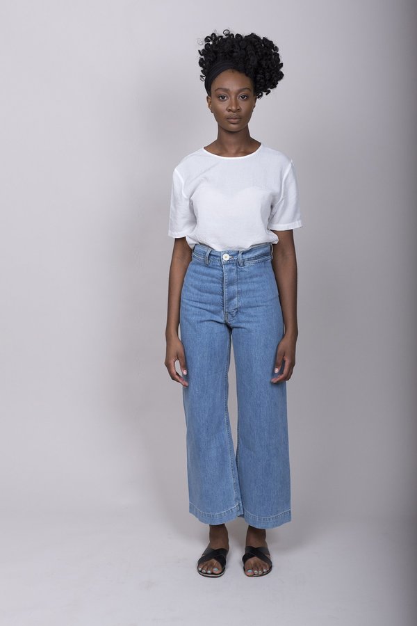 Jesse Kamm Sailor Pant - Light Blue Denim | Garmentory