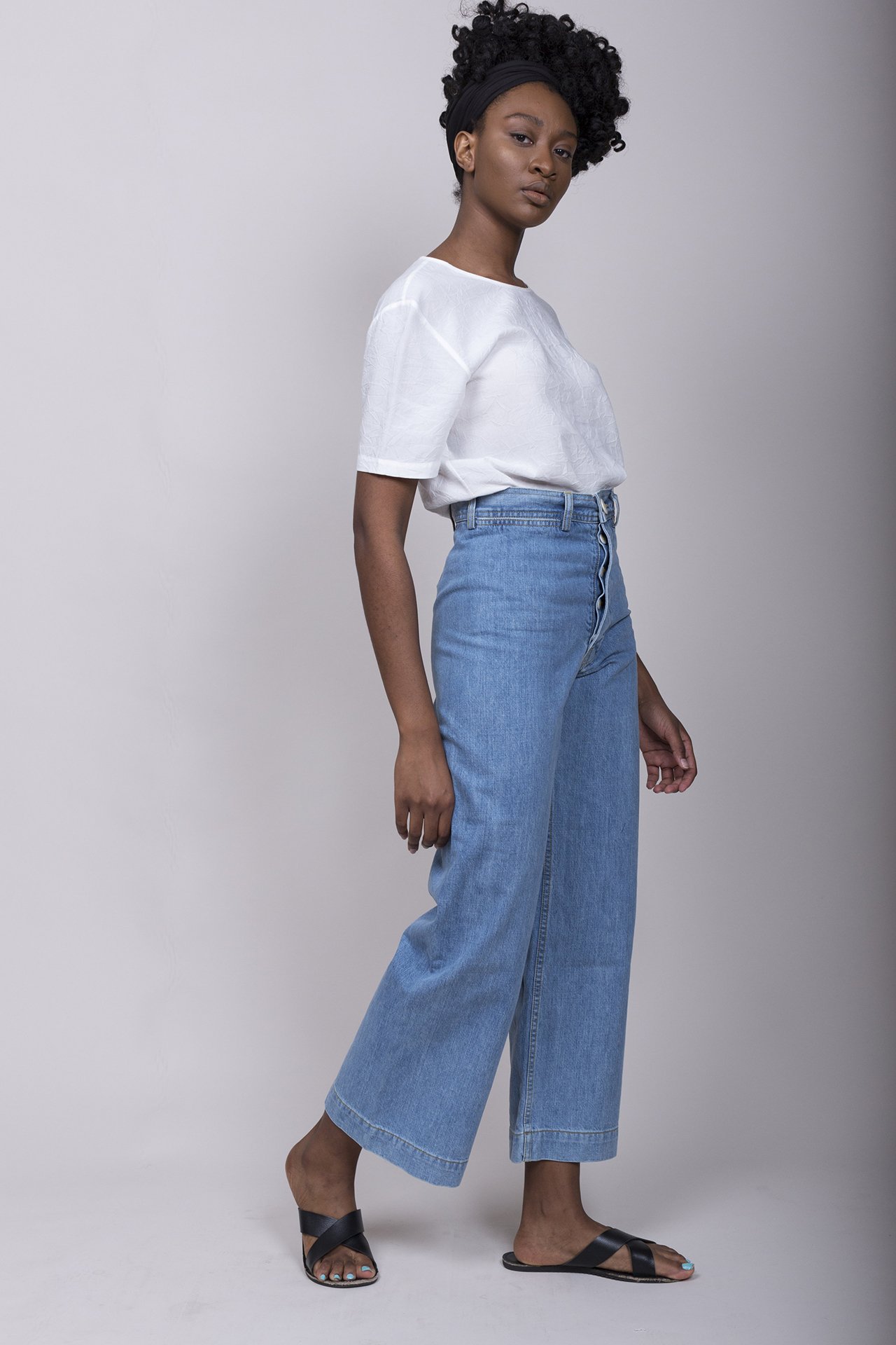 Jesse Kamm Sailor Pant - Light Blue Denim | Garmentory