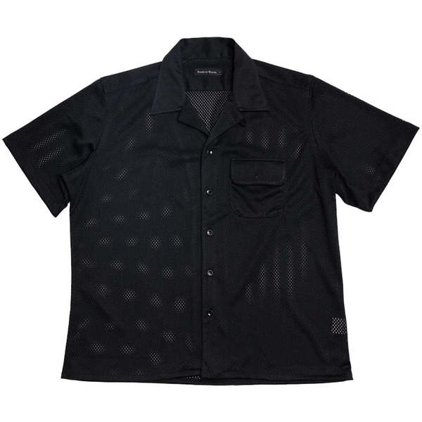 Raised by Wolves Sports Mesh Camp Shirt - Black | Garmentory