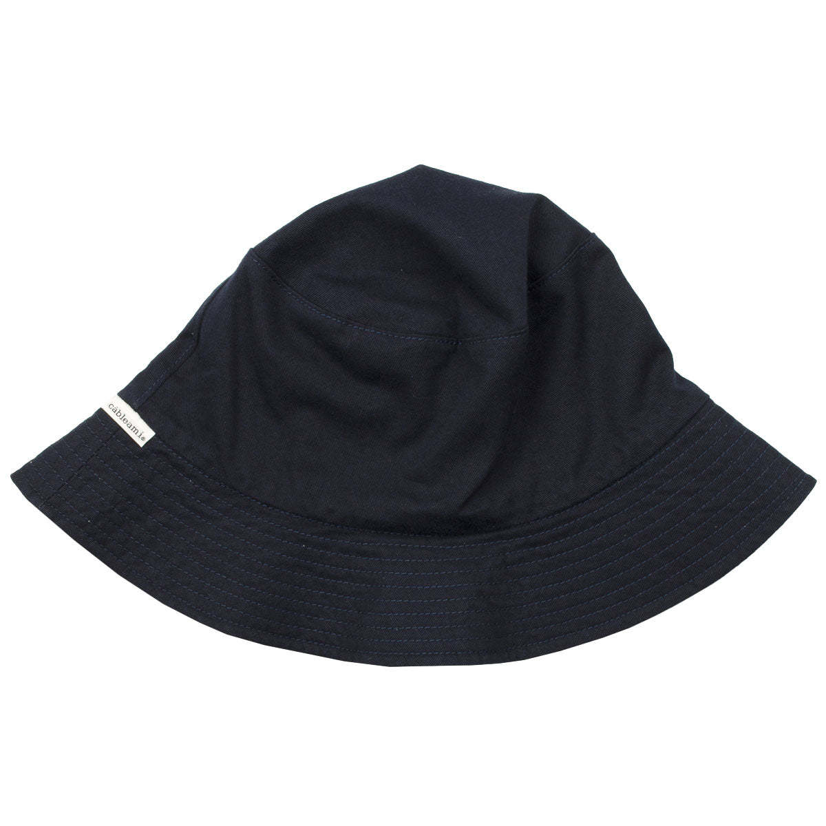 cableami Loose Light Chino Reversible Bucket Hat - Navy/Beige | Garmentory