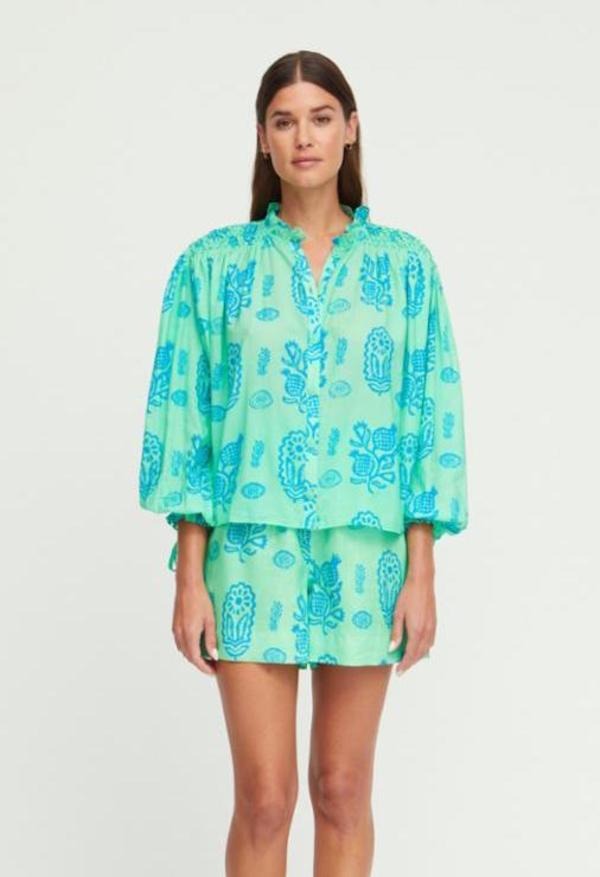 Rhode Resort Louisa Top - Aqua Multi | Garmentory