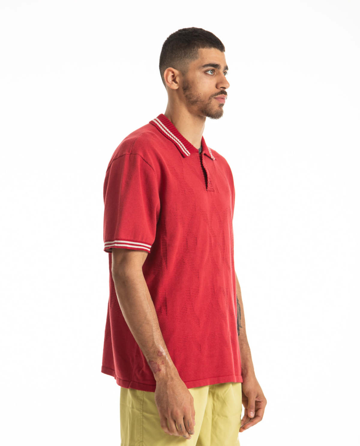 Daily Paper Pinar Polo - DEEP RED | Garmentory