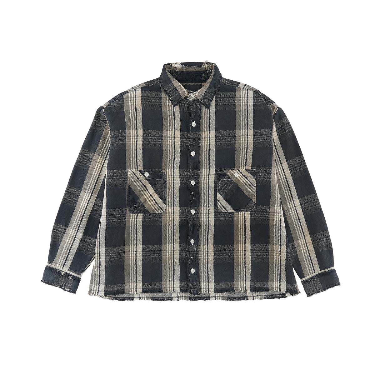 Saint Michael Flannel Shirt - Black | Garmentory