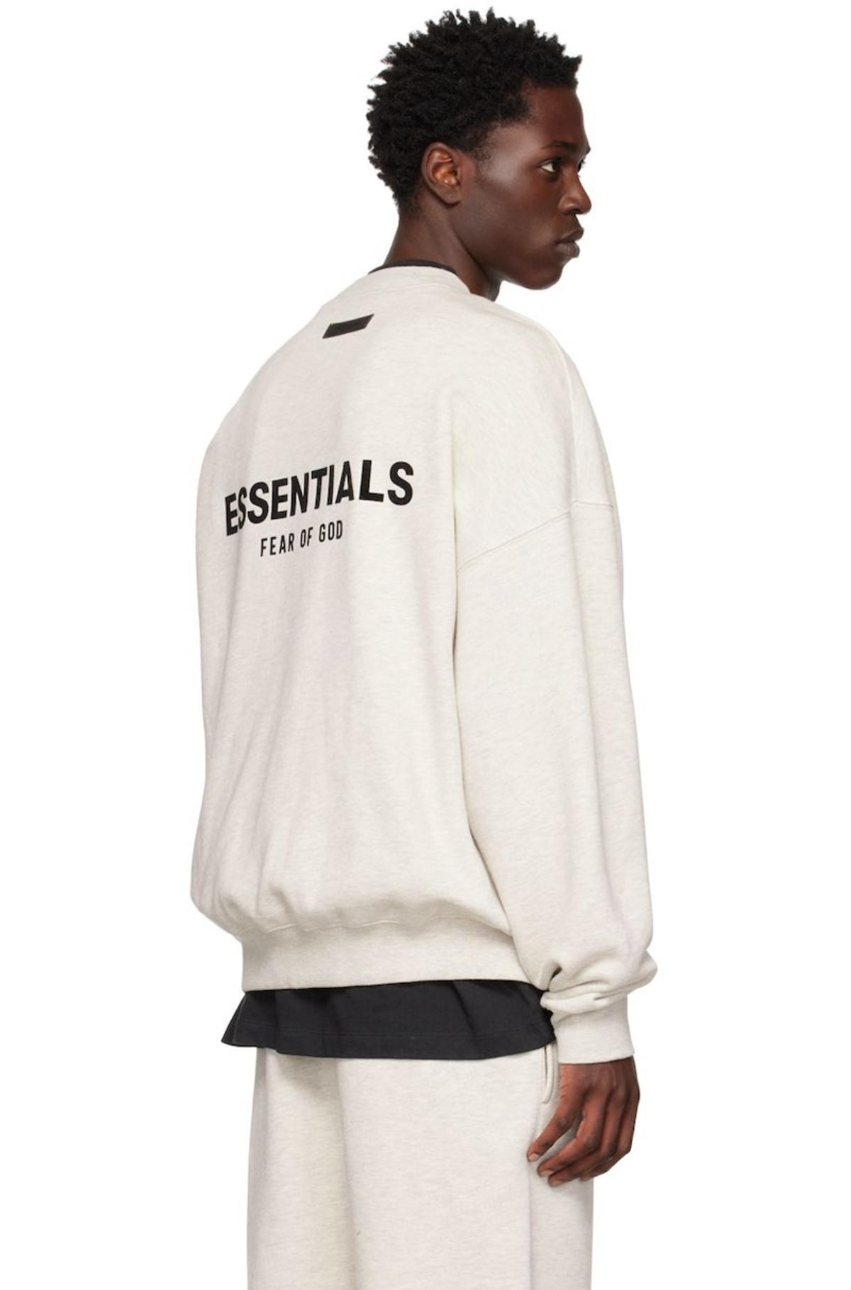 Essentials Crewneck Sweatshirt - Light oatmeal | Garmentory