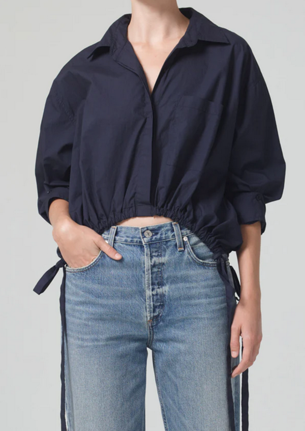 COH Alexandra Top - Navy | Garmentory