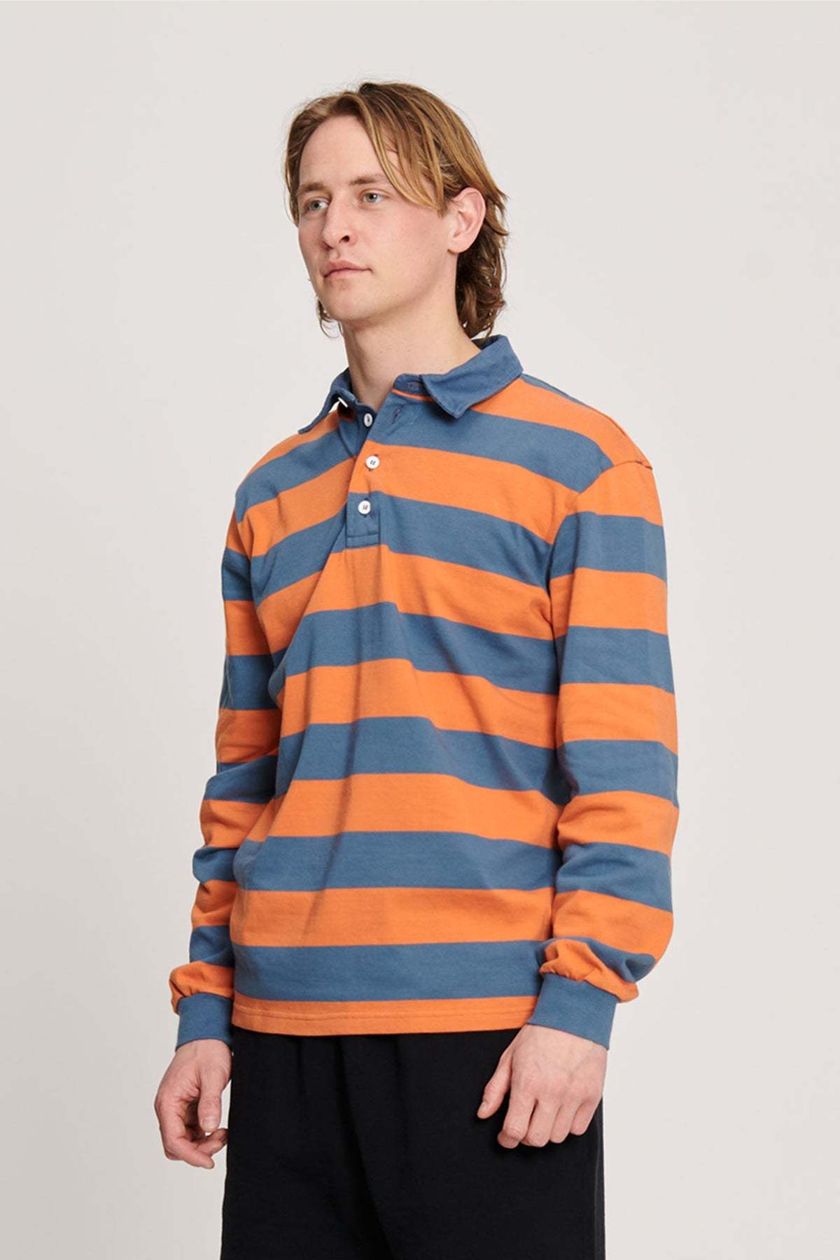 PALMES SOCIETY Colt Rugby Shirt - Blueish Grey | Garmentory