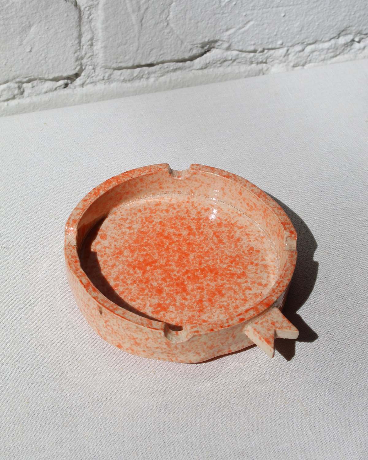 Stephen Michaels Ribbon Tip Ashtray - Orange Glaze | Garmentory
