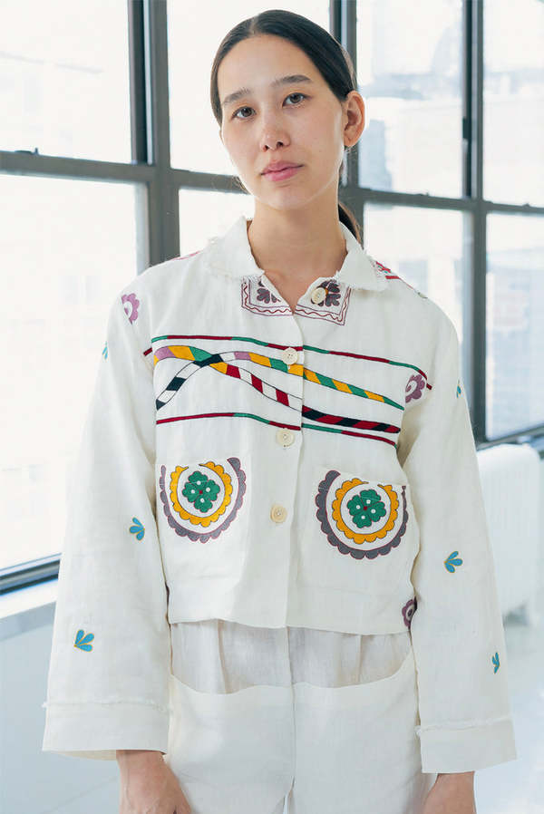 RUJUTA SHETH GWEN SHIRT JACKET - BONE | Garmentory