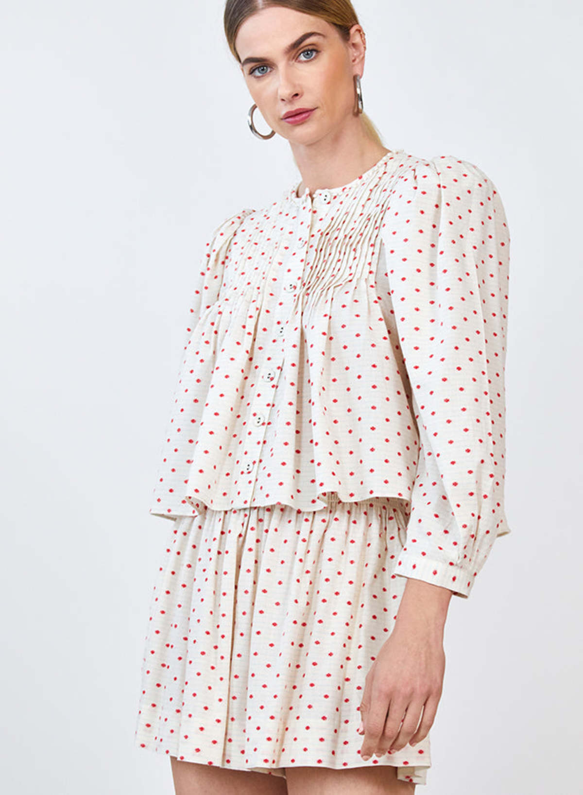 Hunter Bell DAPHNE TOP - RED DOT | Garmentory