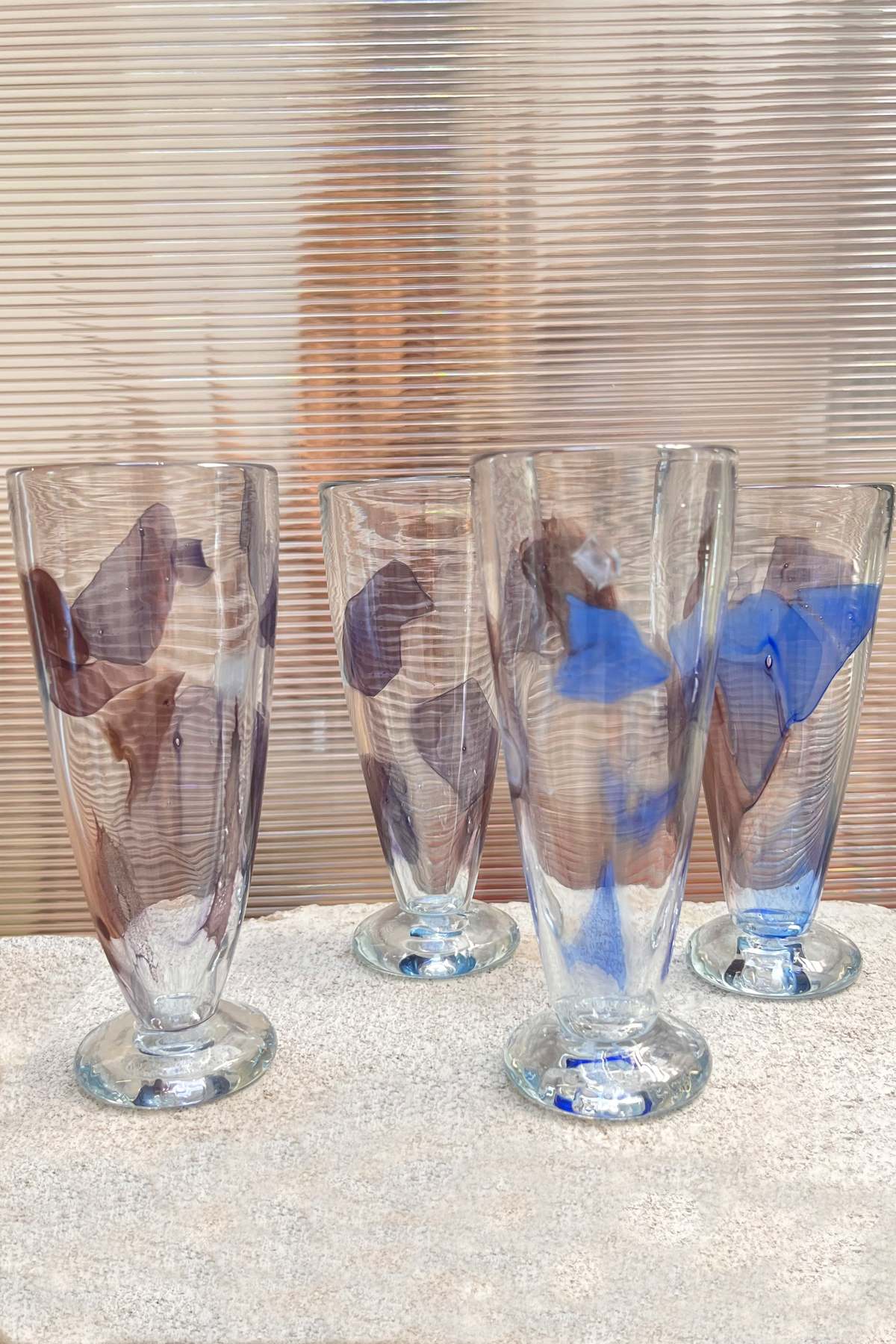 Sirius Glassworks DENIM MILKSHAKE GLASS SET | Garmentory