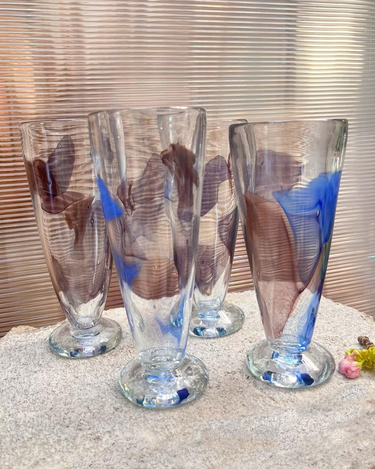 Sirius Glassworks DENIM MILKSHAKE GLASS SET | Garmentory