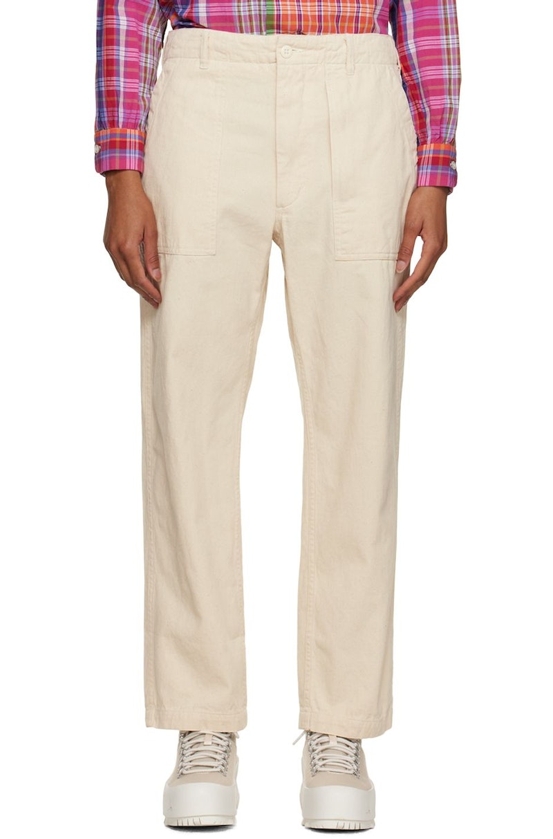Engineered Garments Concealed Drawstring Trousers - Natural | Garmentory