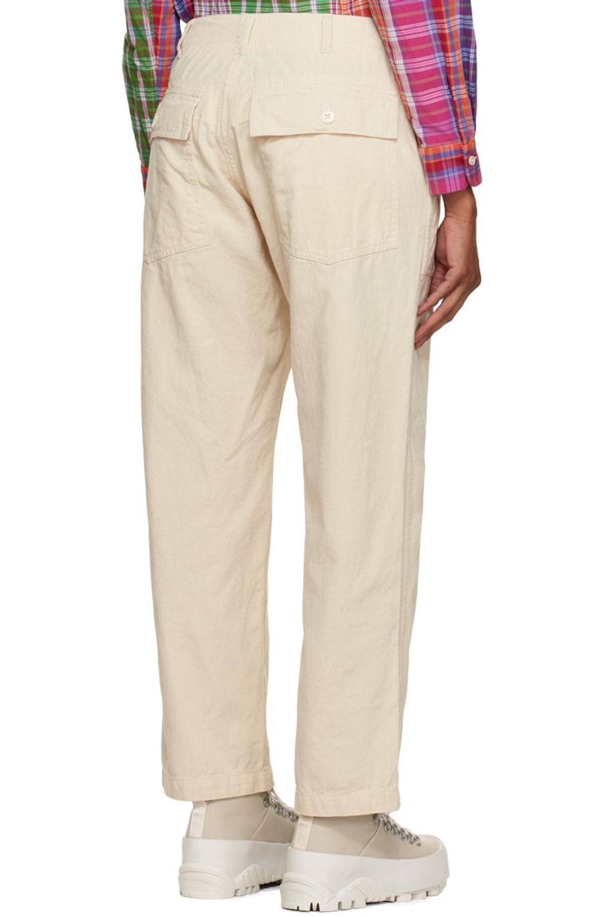 Engineered Garments Concealed Drawstring Trousers - Natural | Garmentory