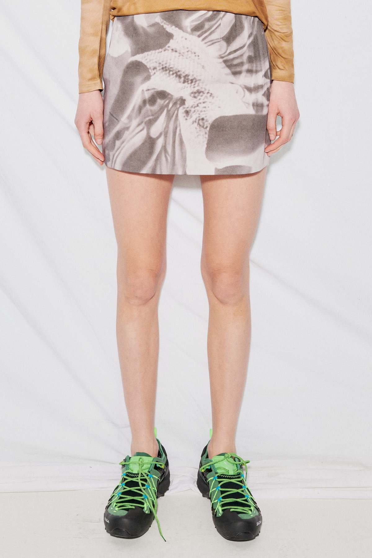 Elliss Dancing Butterfly Denim Mini Skirt | Garmentory
