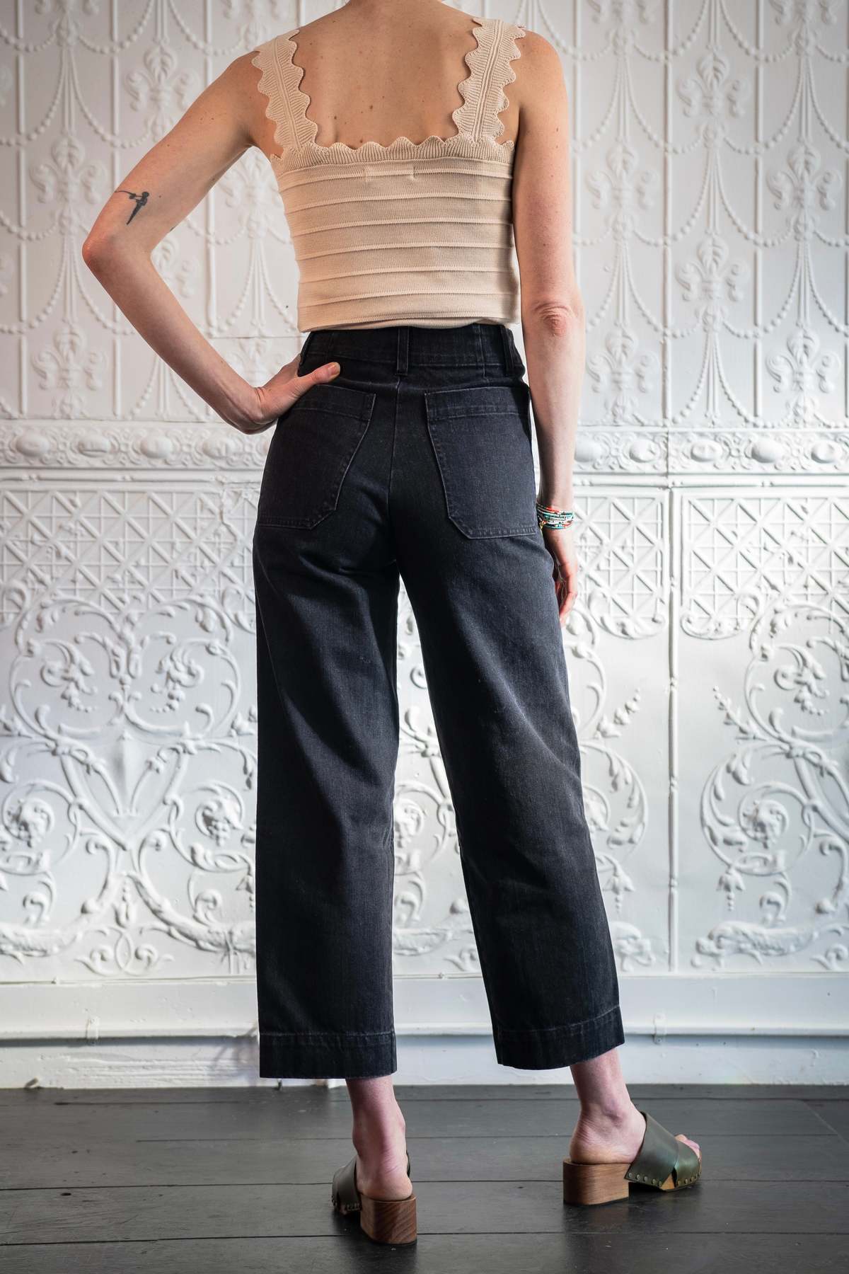 Micaela Greg Seamed Jean - Faded Black | Garmentory