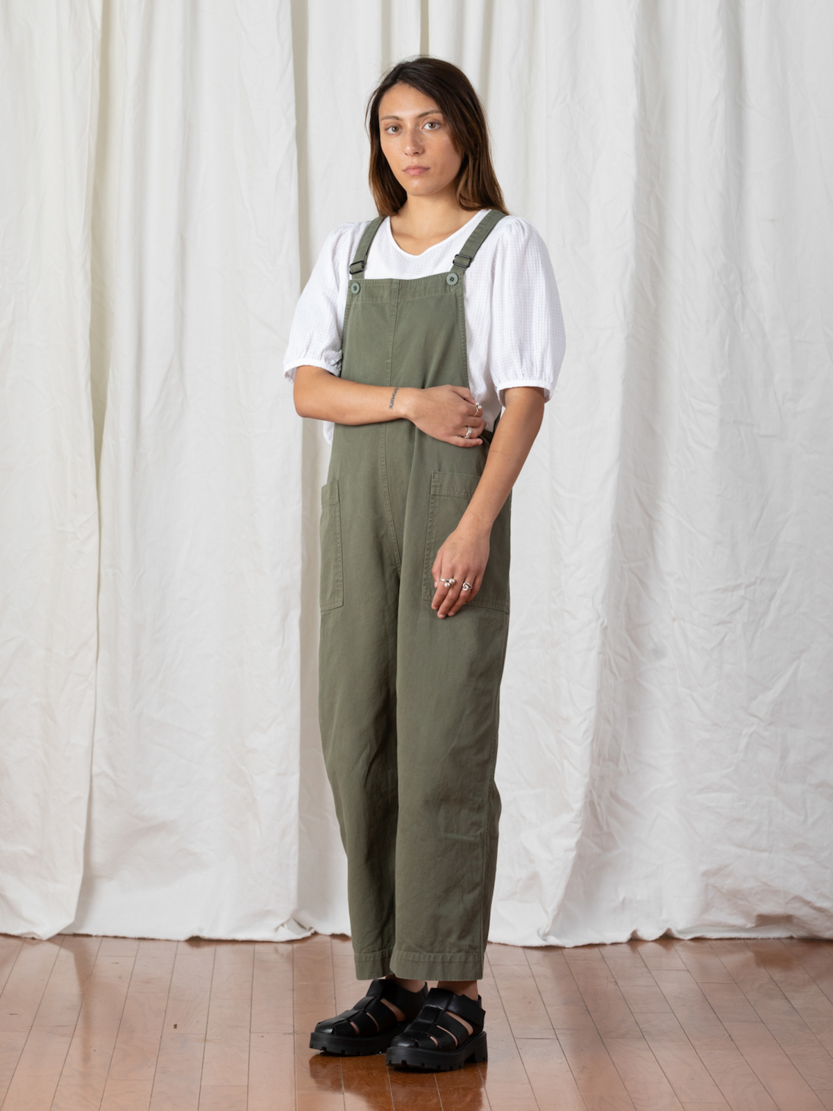 Ali Golden Overall Jumper - Faded Olive | Garmentory