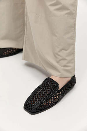 St. Agni Macrame Loafer - Ecru/Black | Garmentory