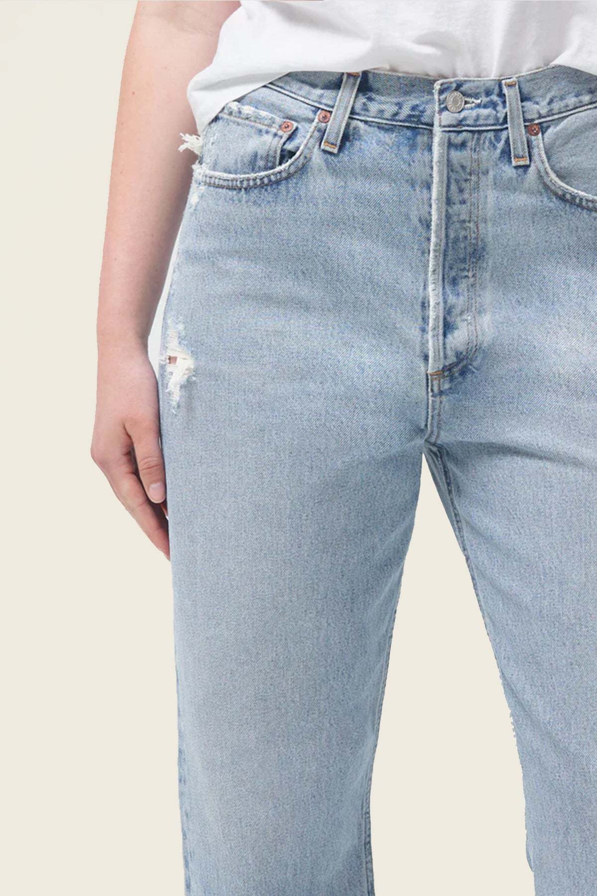 AGOLDE 90's Crop Mid Rise Straight - Nerve | Garmentory