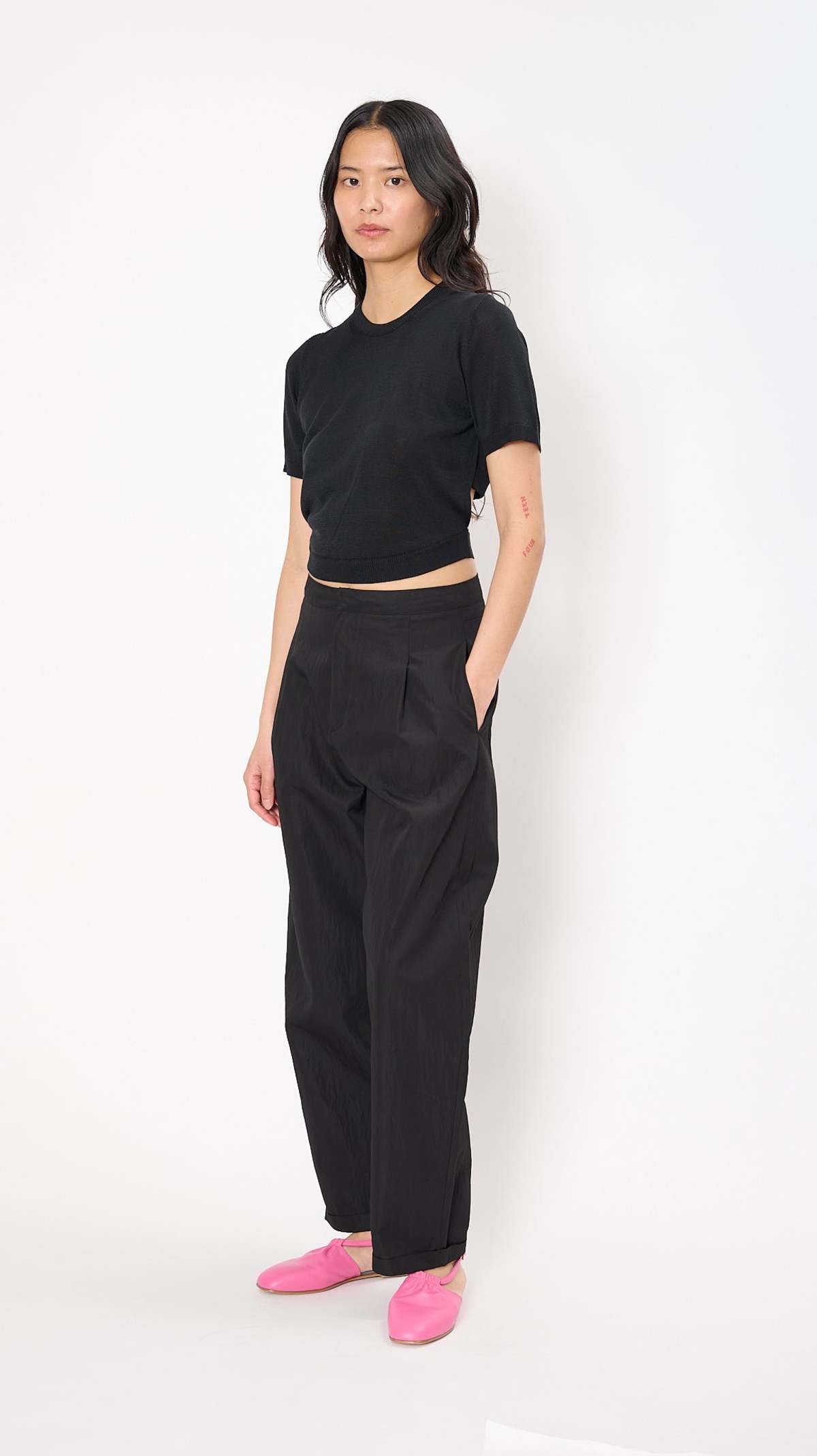 Sara Lanzi Round Leg Pant - Black | Garmentory