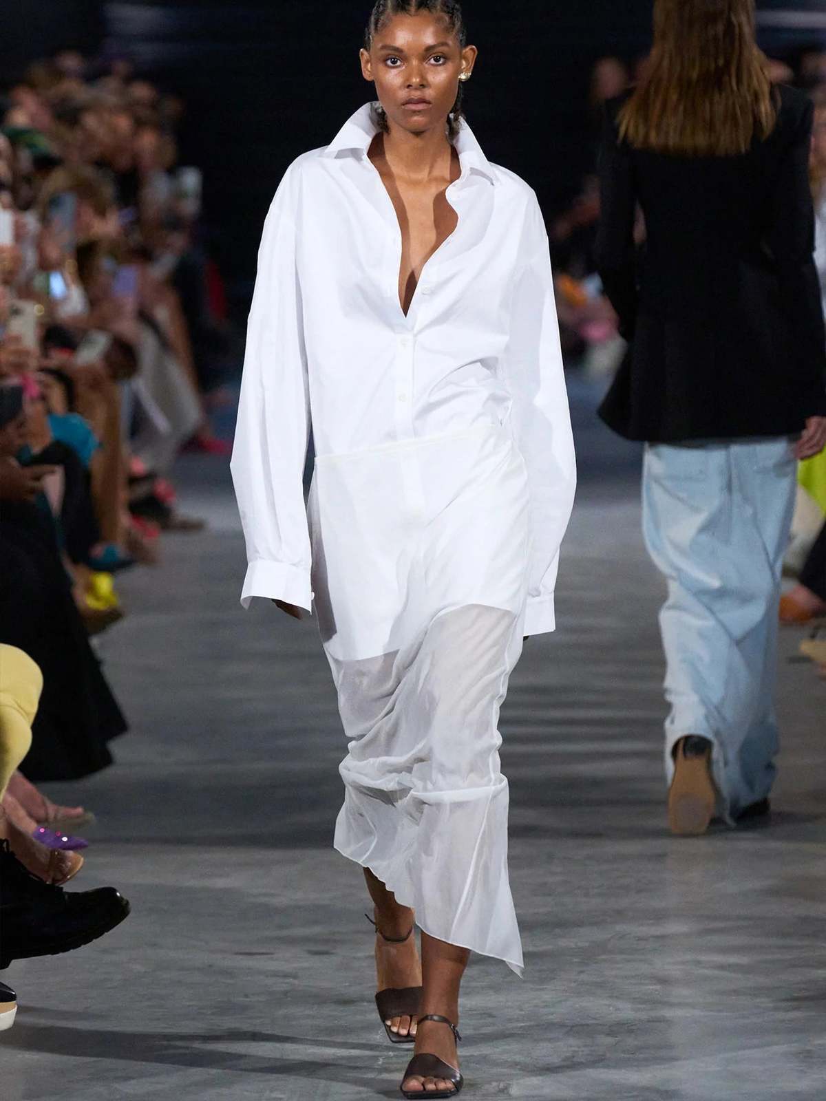 Tibi Eco Cotton New Twisted Sleeve Dress - White | Garmentory