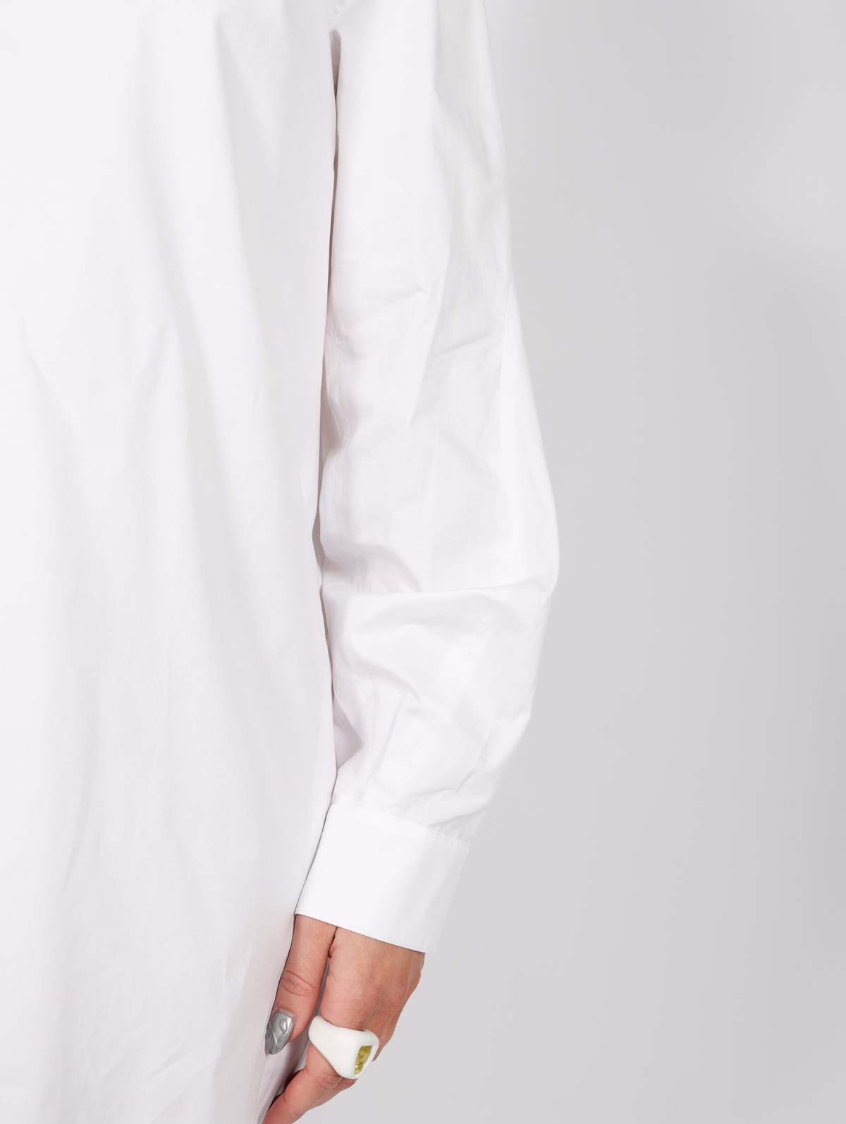 Tibi Eco Cotton New Twisted Sleeve Dress - White | Garmentory